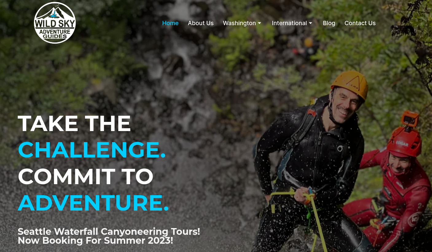Professional Guided Canyoneering in Washington State - Wild Sky ...